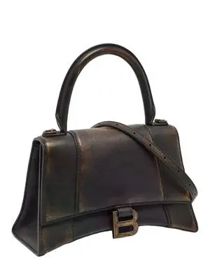 Balenciaga Small Hourglass Tote Bag - Brown