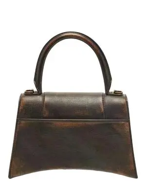 Balenciaga Small Hourglass Top Handle Tote Bag - Brown