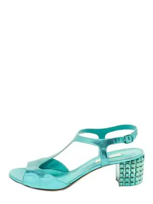 Casadei T-strap Block-heel Sandals - Blue