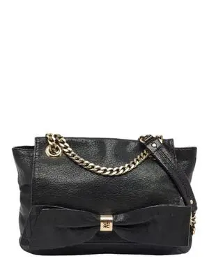 Carolina Herrera Audrey Bow-detail Shoulder Bag - Black