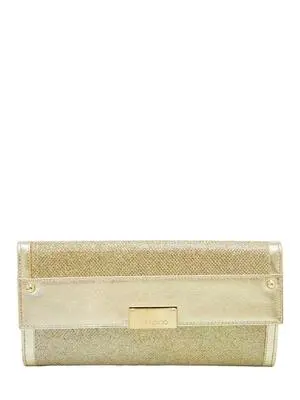 JIMMY CHOO Jimmy Choo Reese Metallic Clutch Bag Gold