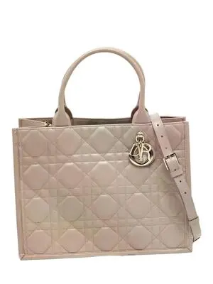 Dior 2023 Medium Book Macrocannage Tote Bag Neutrals