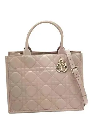 Dior Christian Dior Medium Book Macrocannage Tote Bag Neutrals