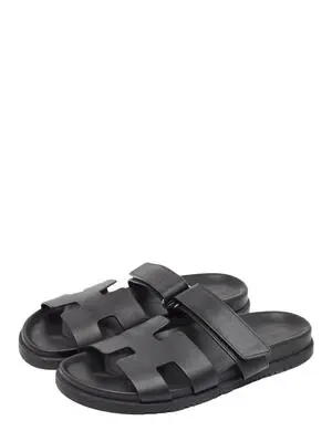 Hermès Chypre Touch-strap Sandals - Black
