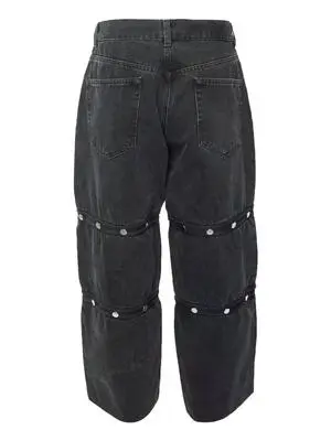 ATTICO Button-detail Deconstructed Jeans