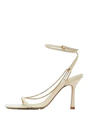 Bottega Veneta Stretch Square-toe Sandals - Neutrals