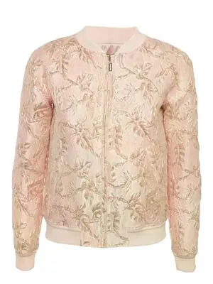 Roberto Cavalli Jacquard Bomber Jacket - Pink