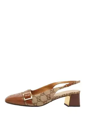 GUCCI Gucci GG Monogram Slingback Pumps