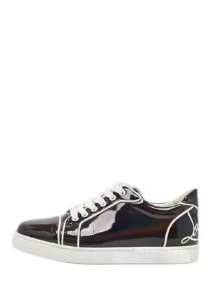 CHRISTIAN LOUBOUTIN Christian Louboutin Fun Vieira Patent Leather Sneakers Black