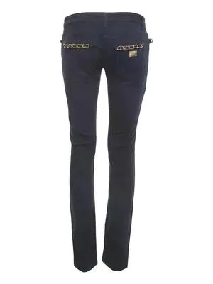 ELISABETTA FRANCHI Chain-detail Slim-fit Jeans
