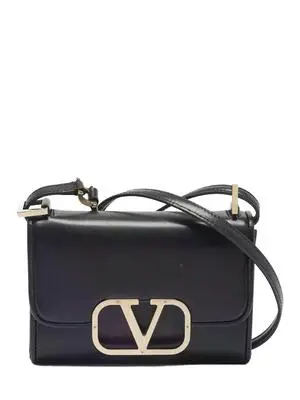 Valentino Garavani Vlogo Flap Crossbody Bag Black