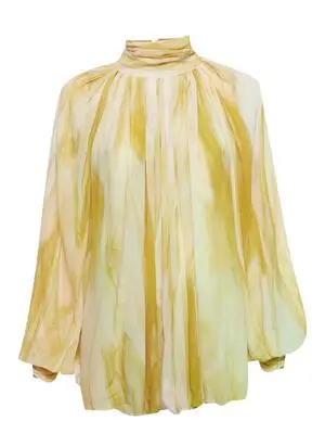 Elisabetta Franchi Tie-dye Long-sleeve Blouse - Neutrals