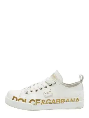 Dolce & Gabbana Portofino Sneakers With Logo Detailing - White