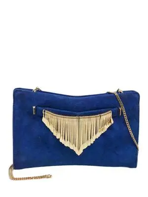 JIMMY CHOO Venus Embellished Clutch Bag - Blue
