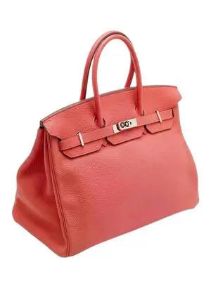 Hermès 2012 35 Birkin Tote Bag Red