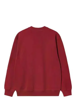 Carhartt Work In Progress Embroidered Logo Crewneck Sweater - Red