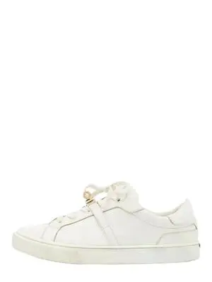 Hermès Day Lace-up Sneakers With Gold-tone Kelly Buckle - White
