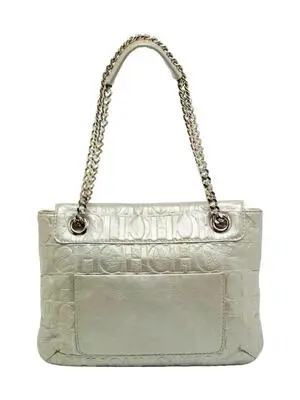 Carolina Herrera Audrey Bow Shoulder Bag - Silver
