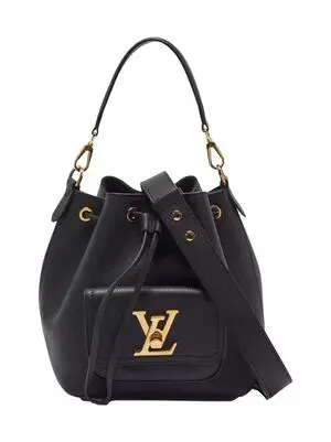 LOUIS VUITTON Lockme Drawstring Bucket Bag - Black