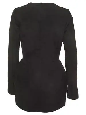 Magda Butrym Floral-appliqué Mini Dress - Black