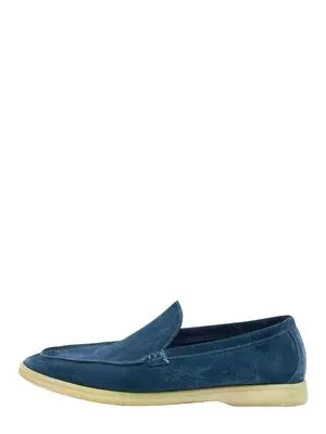 Loro Piana Suede Summer Walk Loafers - Blue