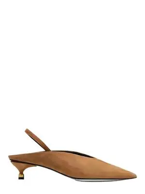 VANDA NOVAK Molly Pointed-toe Slingback Pumps - Brown