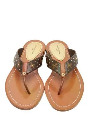 LOUIS VUITTON Monogram Sunny Thong Sandals - Brown
