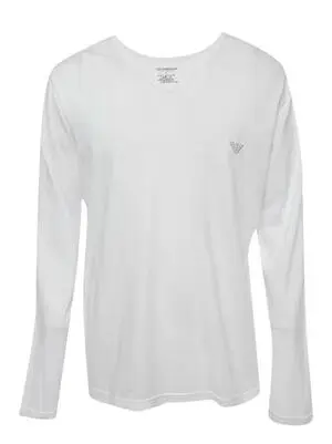 Emporio Armani Long-sleeved V-neck T-shirt - White
