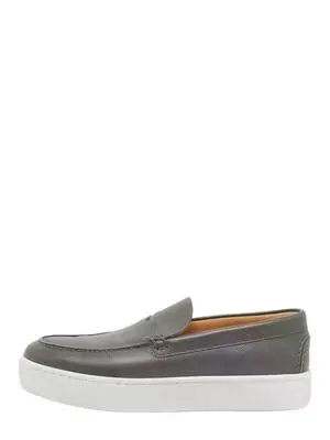CHRISTIAN LOUBOUTIN Christian Louboutin Paqueboat Leather Loafers Grey