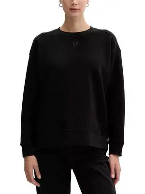 Dkny Logo Embroidered Crew Neck Sweater - Black