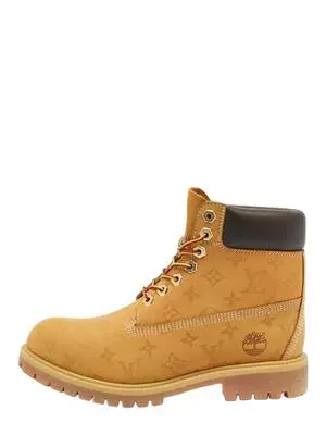 LOUIS VUITTON X Timberland Monogram Nubuck Leather Ankle Boots - Brown