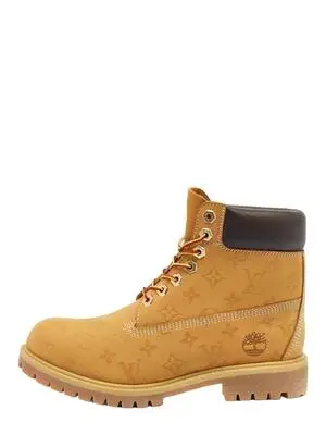 LOUIS VUITTON X Timberland Monogram Nubuck Leather Ankle Boots - Brown