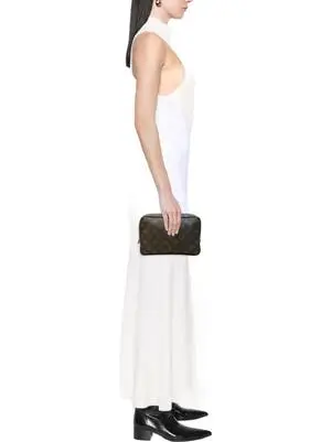 LOUIS VUITTON 1987 Monogram Trousse Toilette 23 Clutch Bag - Brown