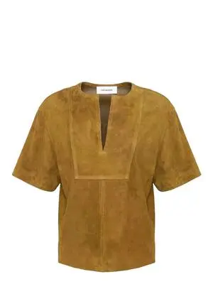 YVES SALOMON Double-sided V-neck Blouse - Neutrals