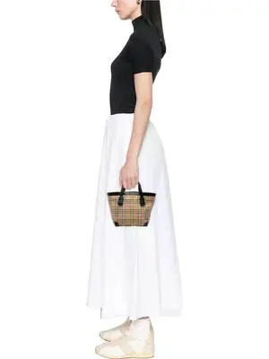 Burberry 2000-2017 Haymarket Check Coated Canvas Tote Bag - Neutrals
