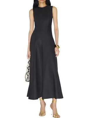 REFORMATION Cecilia Linen Dress - Black
