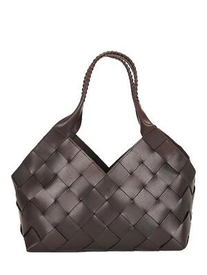 Dragon Diffusion Castello Shoulder Tote Bag In Brown - Dark Brown