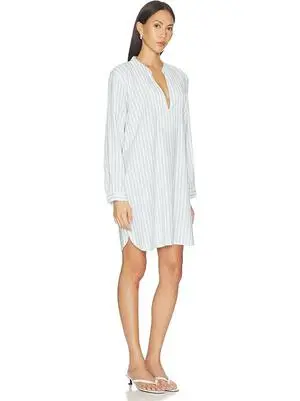 Seafolly Stripe Boxy Mini Dress - Ice Blue