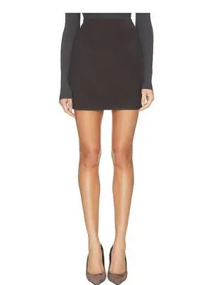ROTATE BY BIRGER CHRISTENSEN Suede Mini Skirt In Brown - Ganache