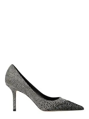 JIMMY CHOO Love 85 Crystal-embellished Pumps - Grey