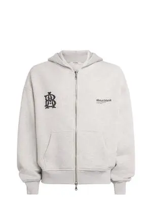 ABOUT:BLANK Cotton Monogram Hoodie - Grey