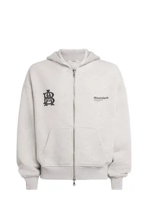 ABOUT:BLANK Cotton Monogram Hoodie - Grey