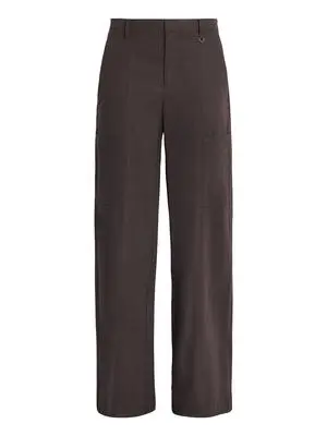 Vince Stretch-cotton Panelled Trousers - Brown
