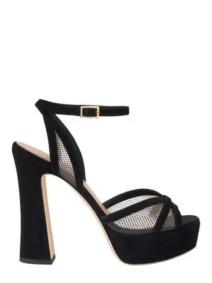 MALONE SOULIERS Mesh Sylvie Platform Sandals - Black