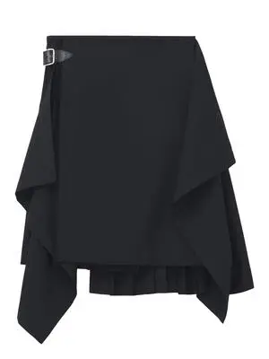 Alexander McQueen Draped Kilt - Black