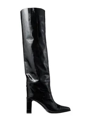 JIMMY CHOO Caly 85 Leather Over-the-knee Boots - Black