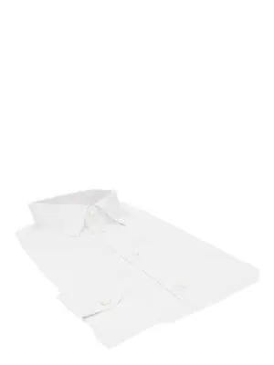Emporio Armani Micro-textured Cotton Shirt - White