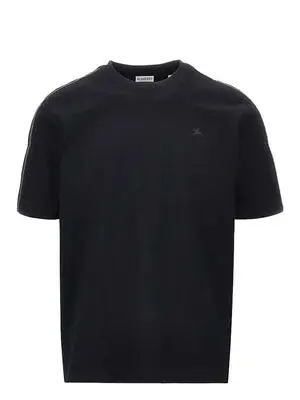 Burberry T-hirt Con Profili Check - Black