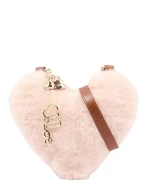 CHLOÉ Heart-shaped Faux-shearling Shoulder Bag