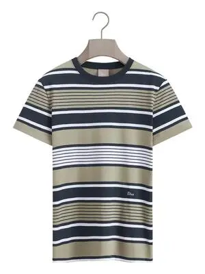 Dior Dioriviera Striped T-Shirt, Relaxed Fit Black